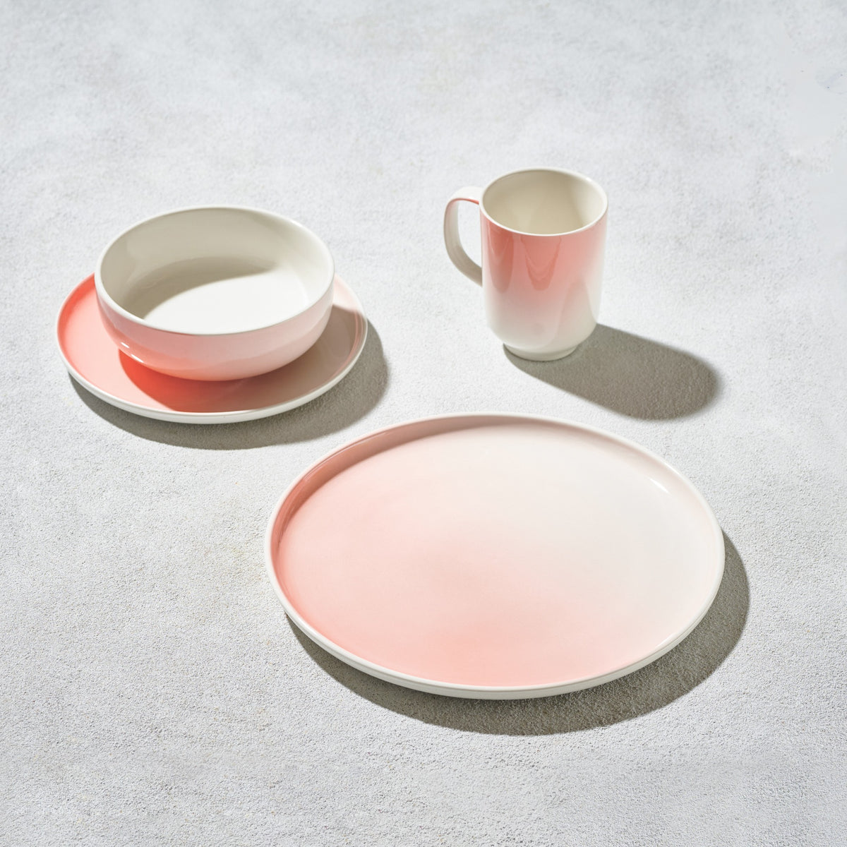 Vikko Classic - Breeze Pink, Fine Porcelain 16 Pc Dinnerware Set, Serv | Timeless Table